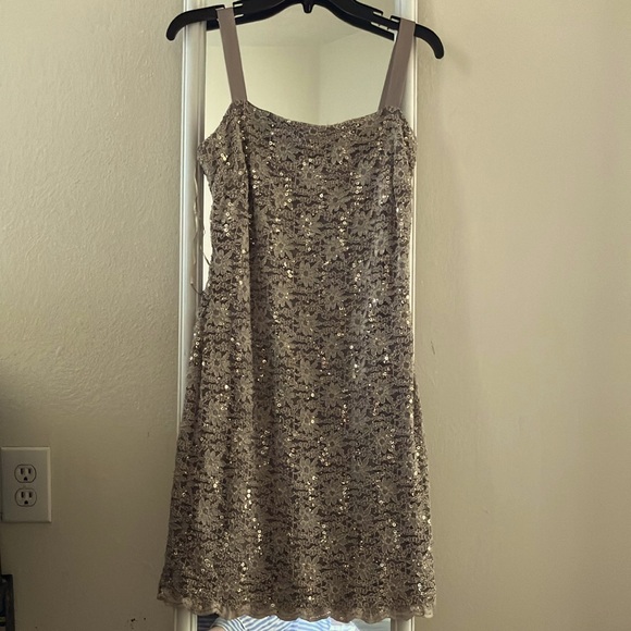 R&M Richards | Dresses | Rm Richards Silver Sequin Dress | Poshmark